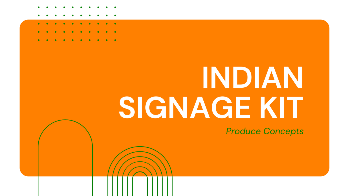 Indian Produce Signage Kit | Produce Concepts